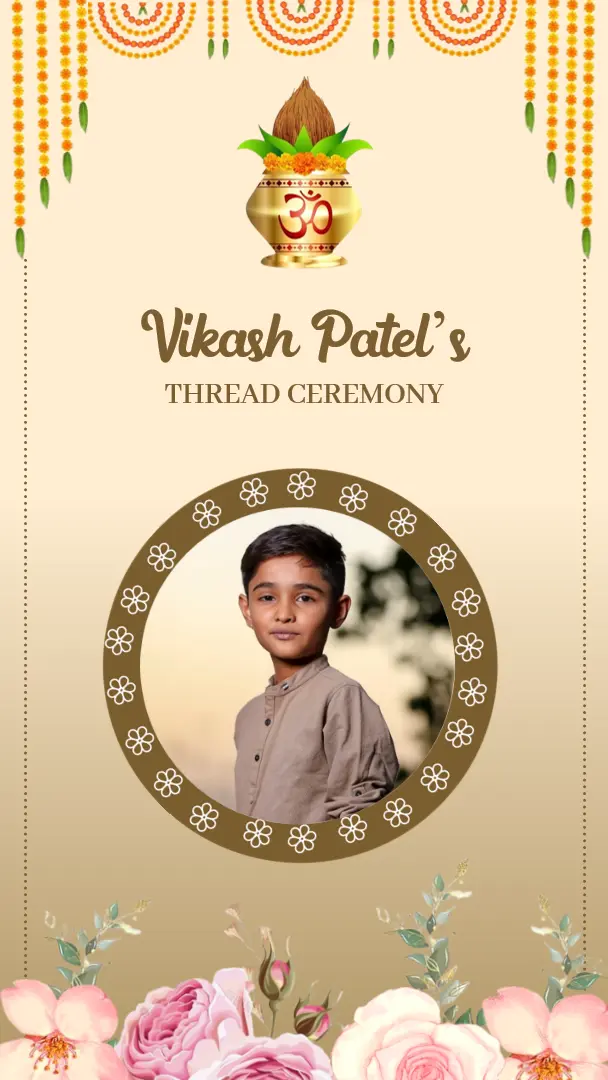 Personalise Thread Ceremony Invite | video invitation | Online Video ...