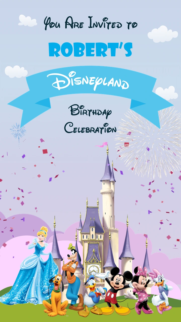 Disneyland Birthday Invitation Video